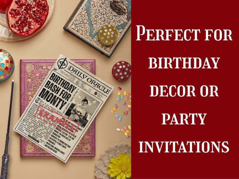 Customisable Magical Newspaper Spreads - Instant Download - Etsy