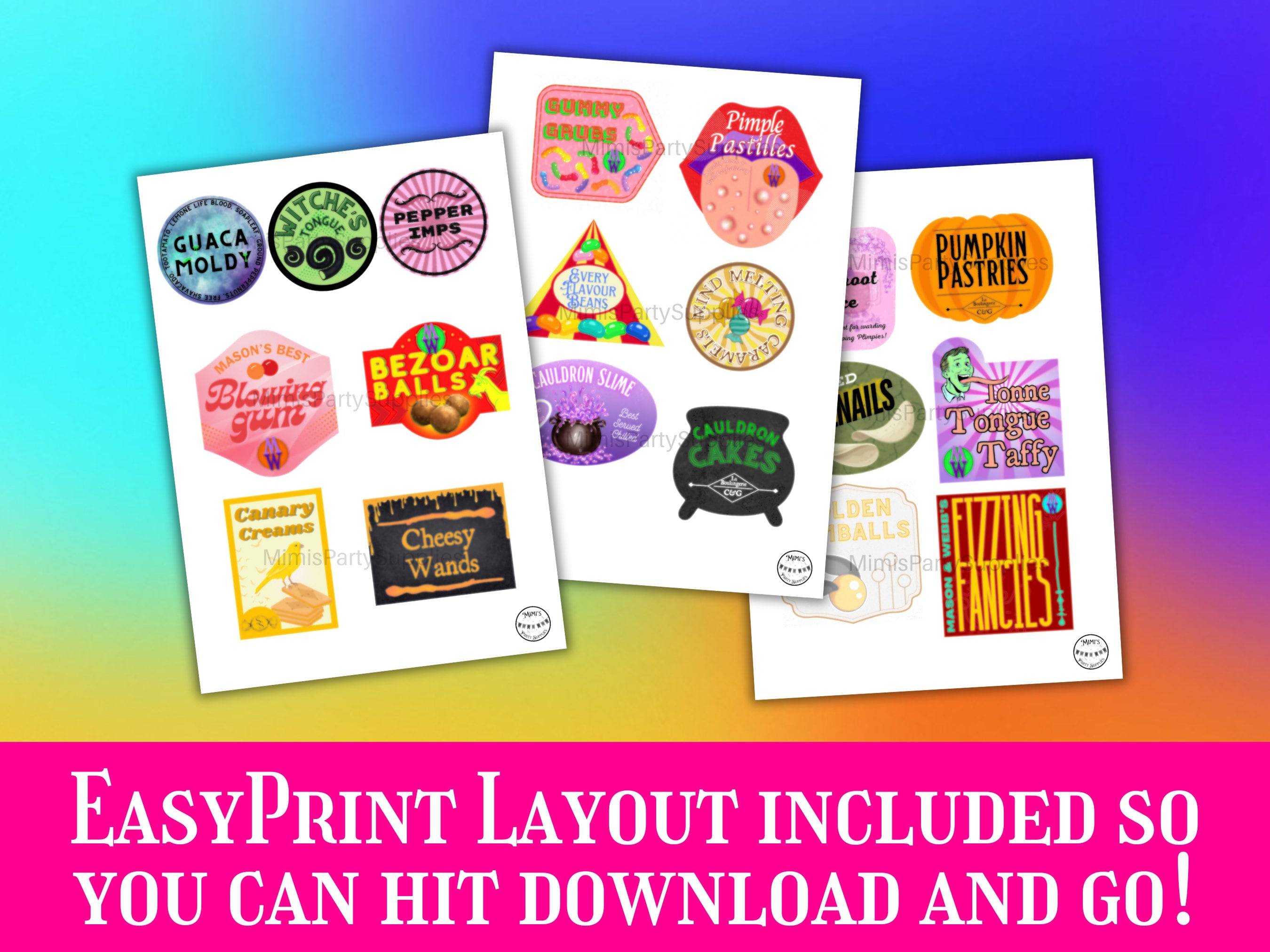 Magical Party Food Labels - Etsy