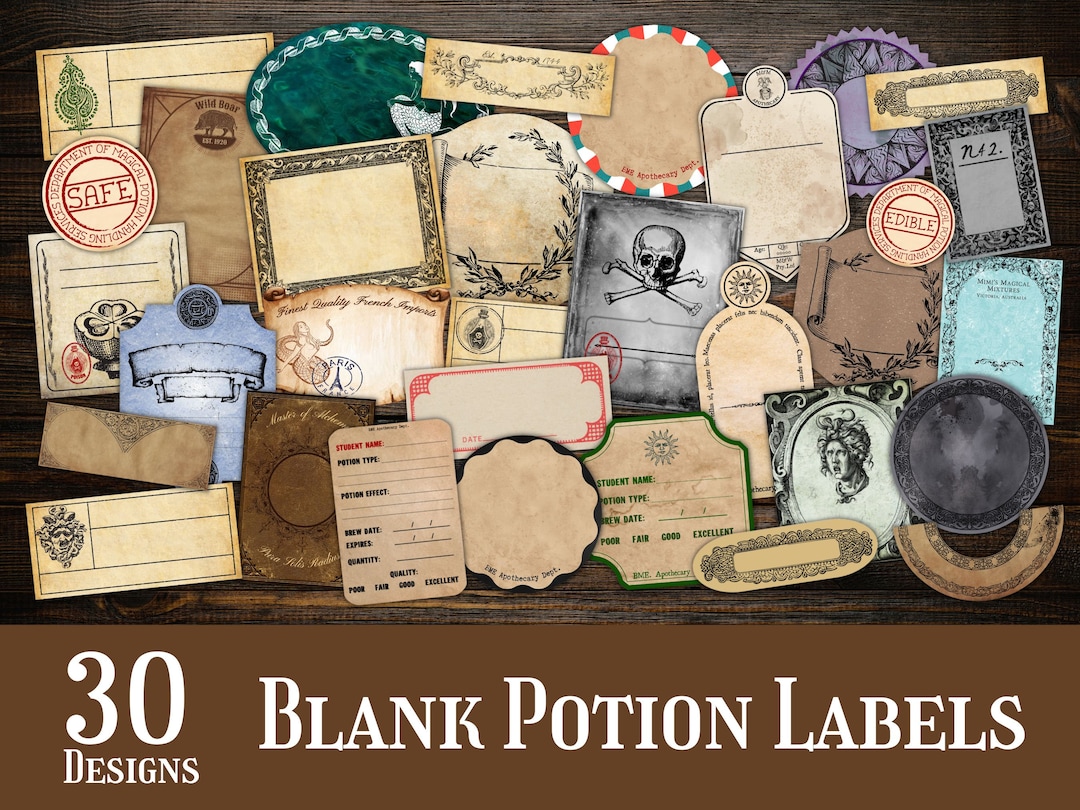 Halloween Blank Potion Labels - Etsy