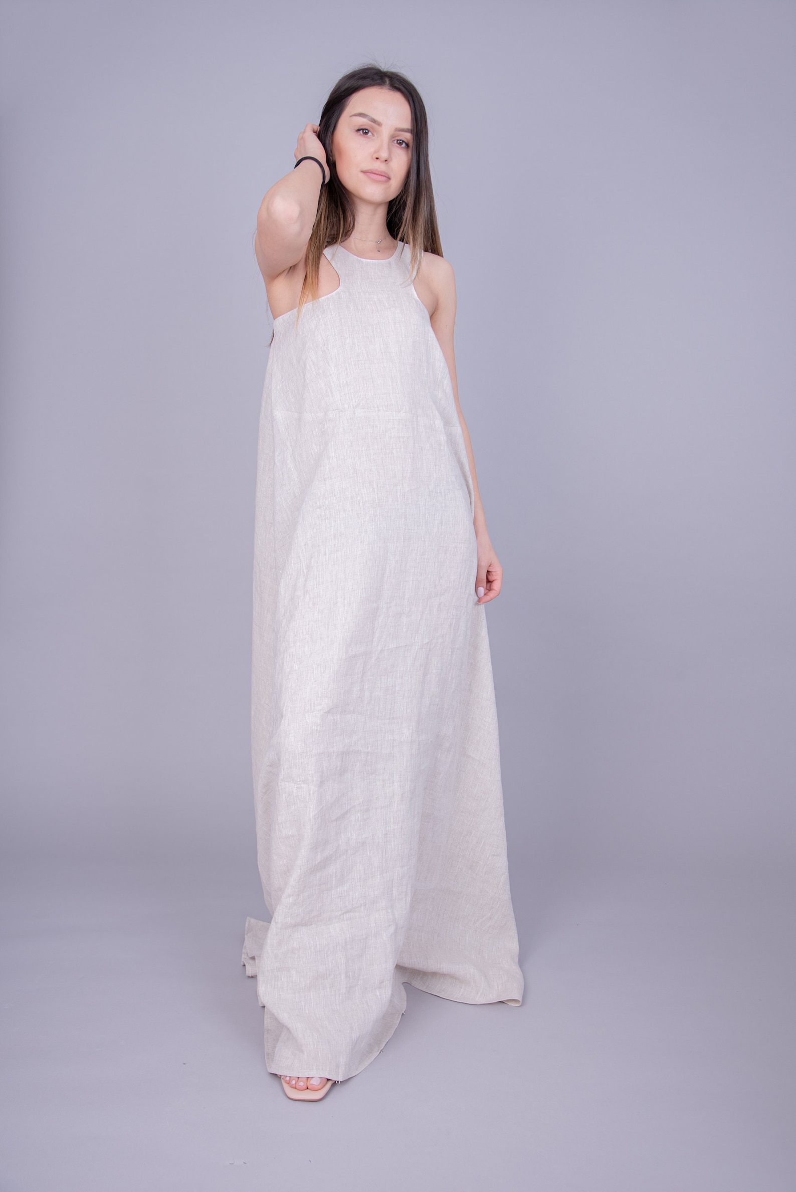 Linen Convertible Dress/flax Clothing/flax Dress/kaftan Maxi - Etsy