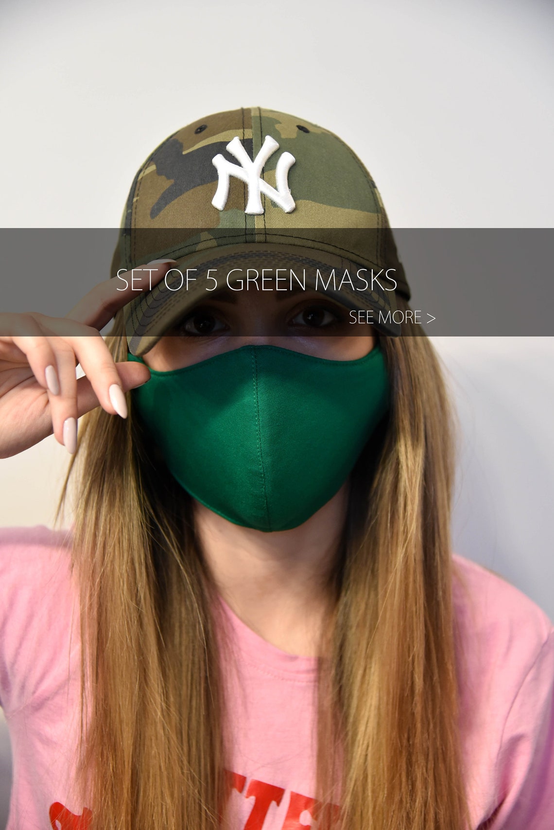 Mask Set/pack of 5 Masks/double Layer Washable Mask/reusable - Etsy