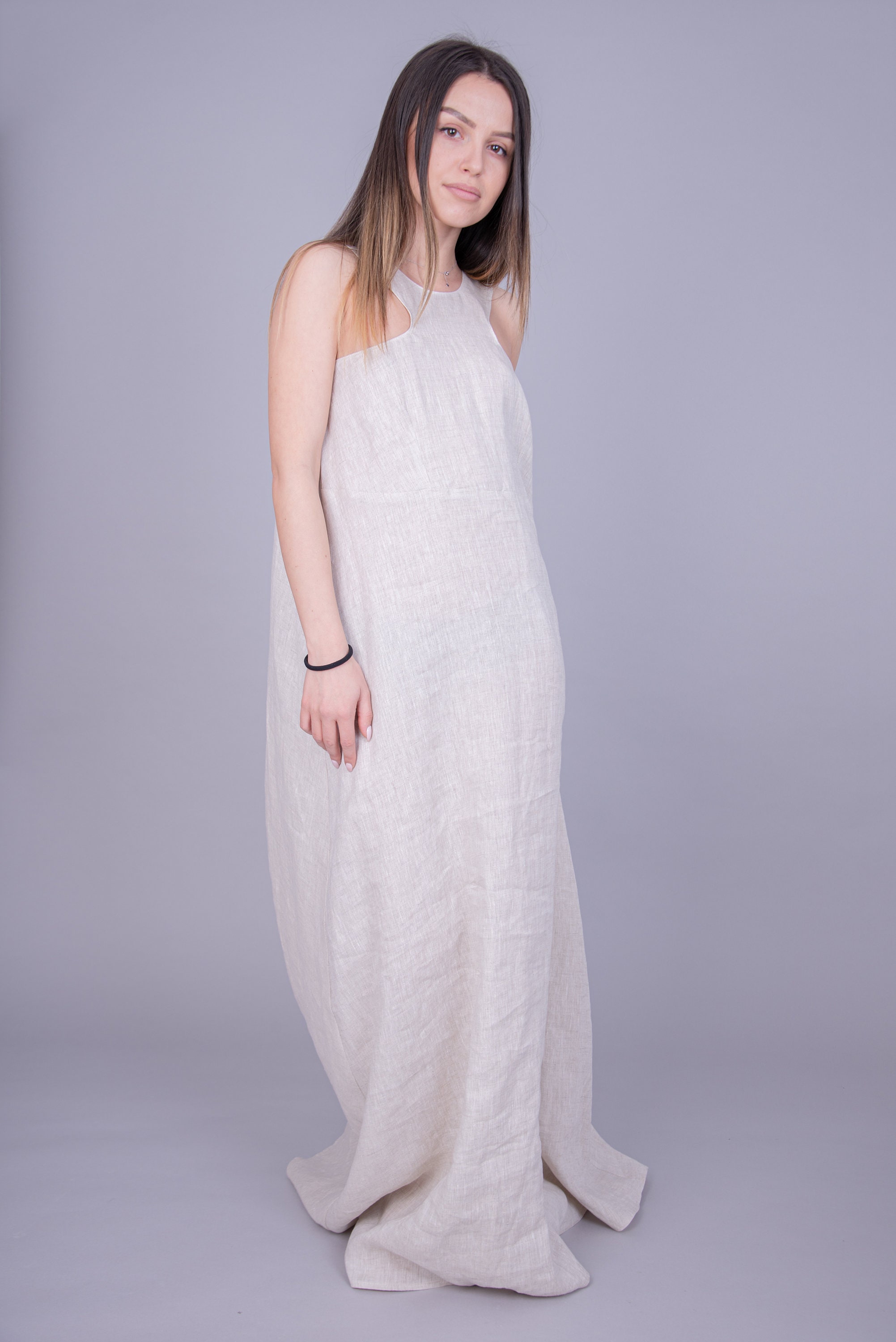 Linen Convertible Dress/Flax Clothing/Flax Dress/Kaftan Maxi | Etsy