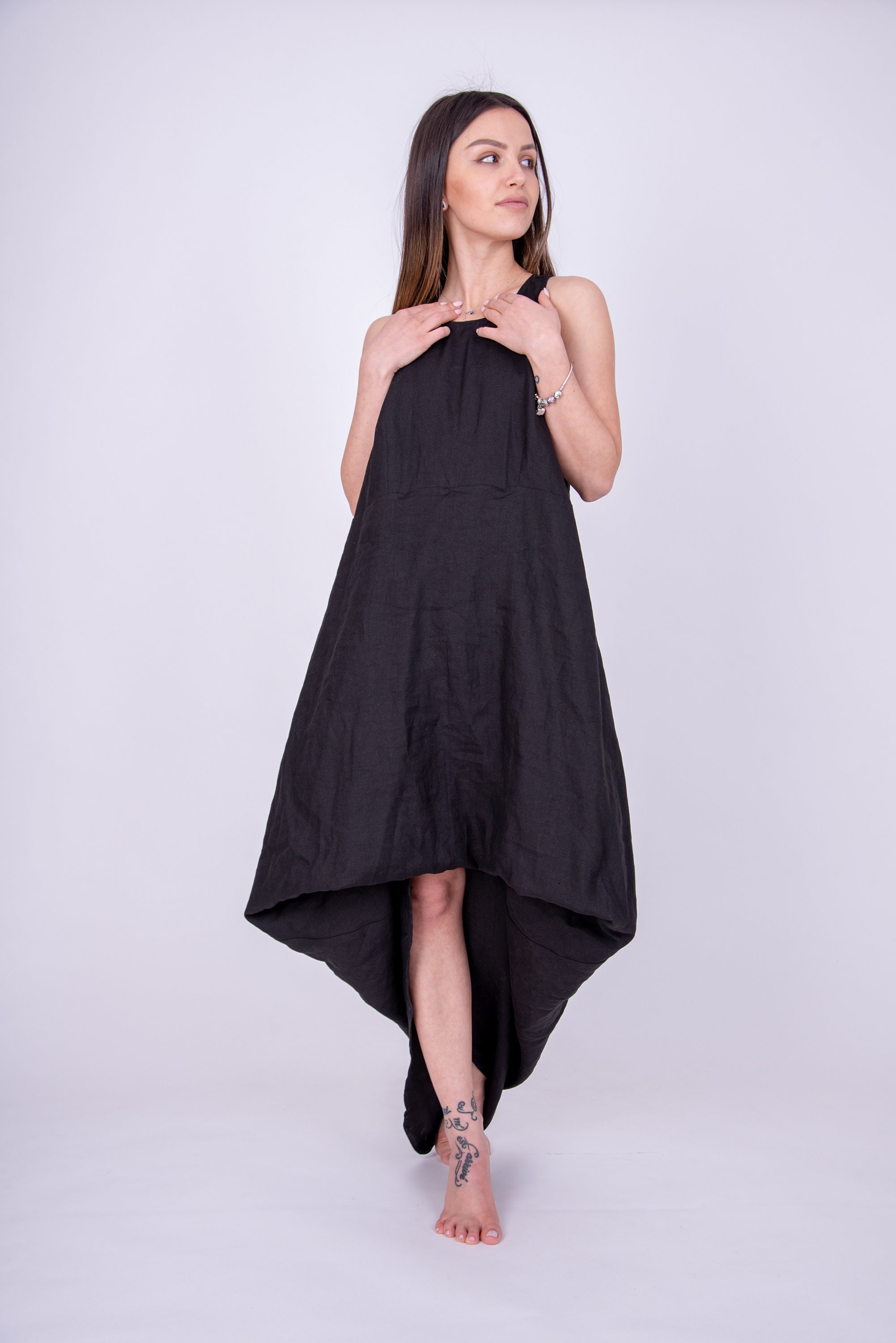 Convertible Dress/Flax Dress/Linen Robe/Linen Caftan/Kaftan | Etsy