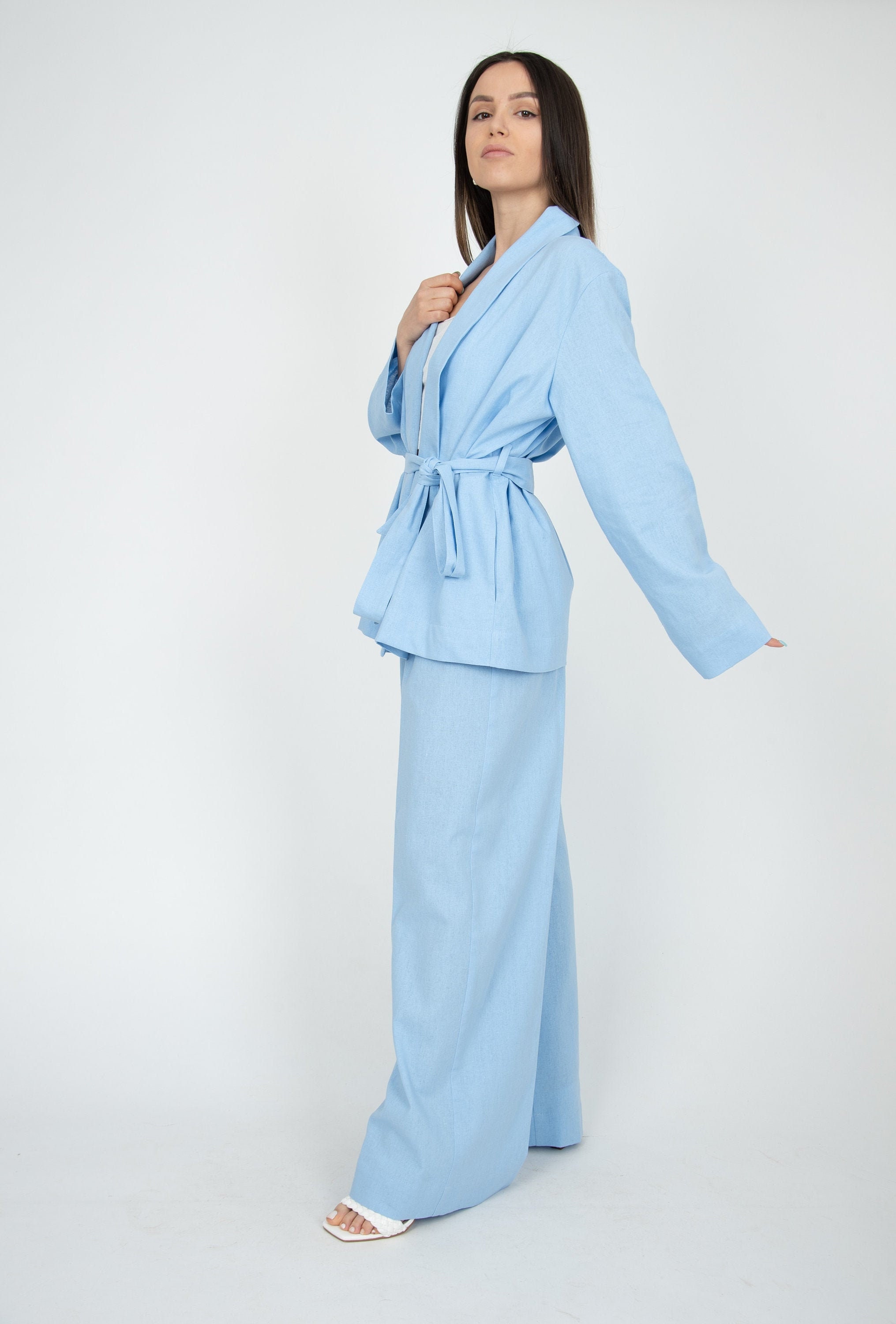 Linen Kimono Jacket/Handmade Linen Top/Linen Kimono Top/Kimono | Etsy