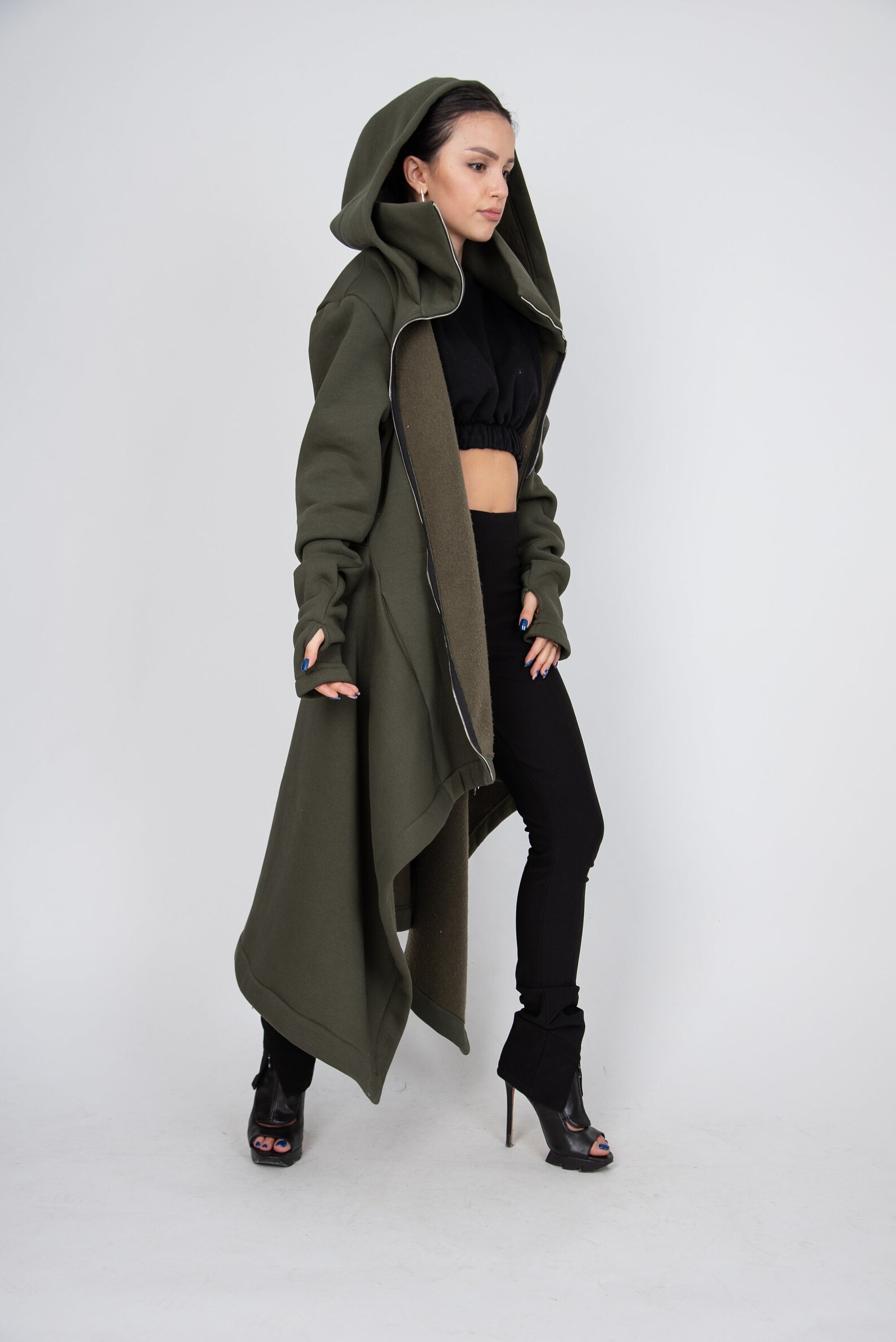 Cotton Maxi Jacket/coat/blanket Coat/cute Oversized Sweatshirt/loose ...