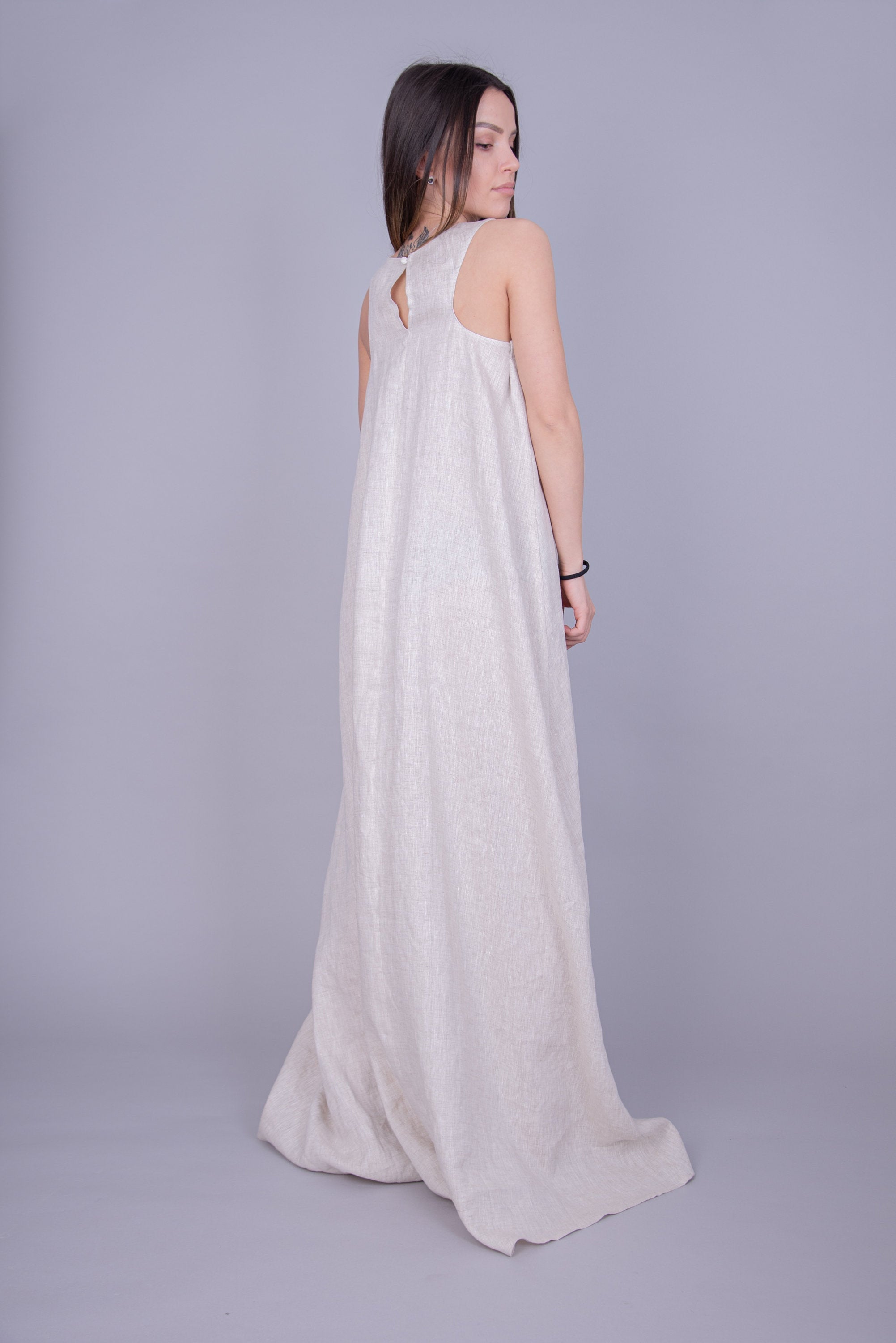 Linen Convertible Dress/Flax Clothing/Flax Dress/Kaftan Maxi | Etsy