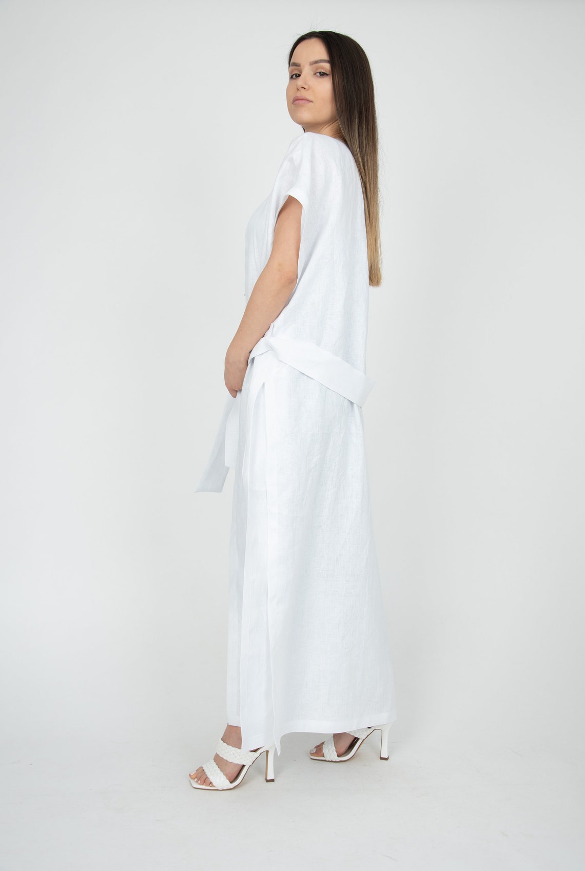 Linen Vest Women/Linen Long Vest/Handmade Linen Vest/Linen | Etsy