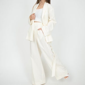 Women's Suit/linen Summer Set/linen Suit Women/linen Two Piece Set ...