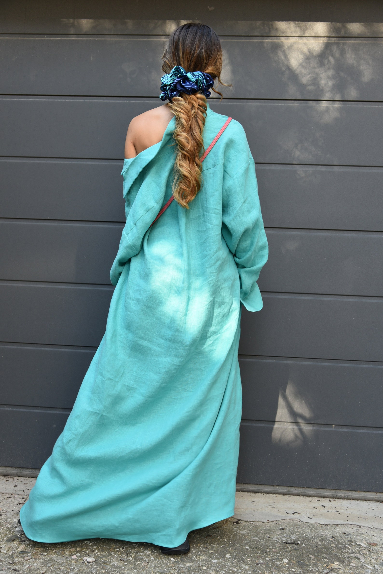 Flax Dress/linen Shirt Dress/linen Caftan/kaftan Maxi Dress/flax ...