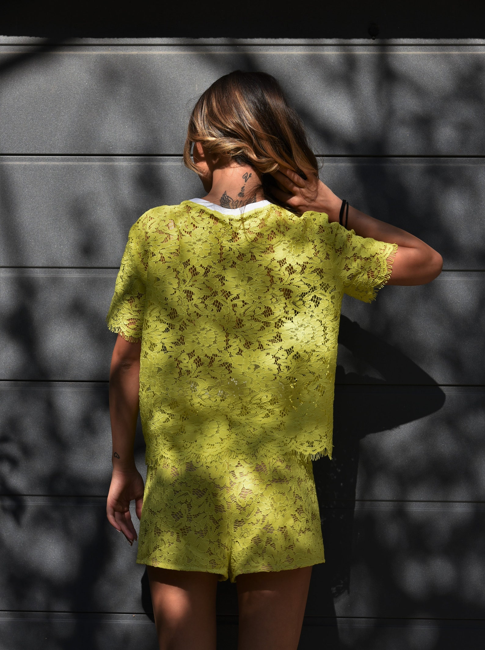 Women's Two Piece Set/Yellow Suit/Two Piece Outfit/Lace | Etsy