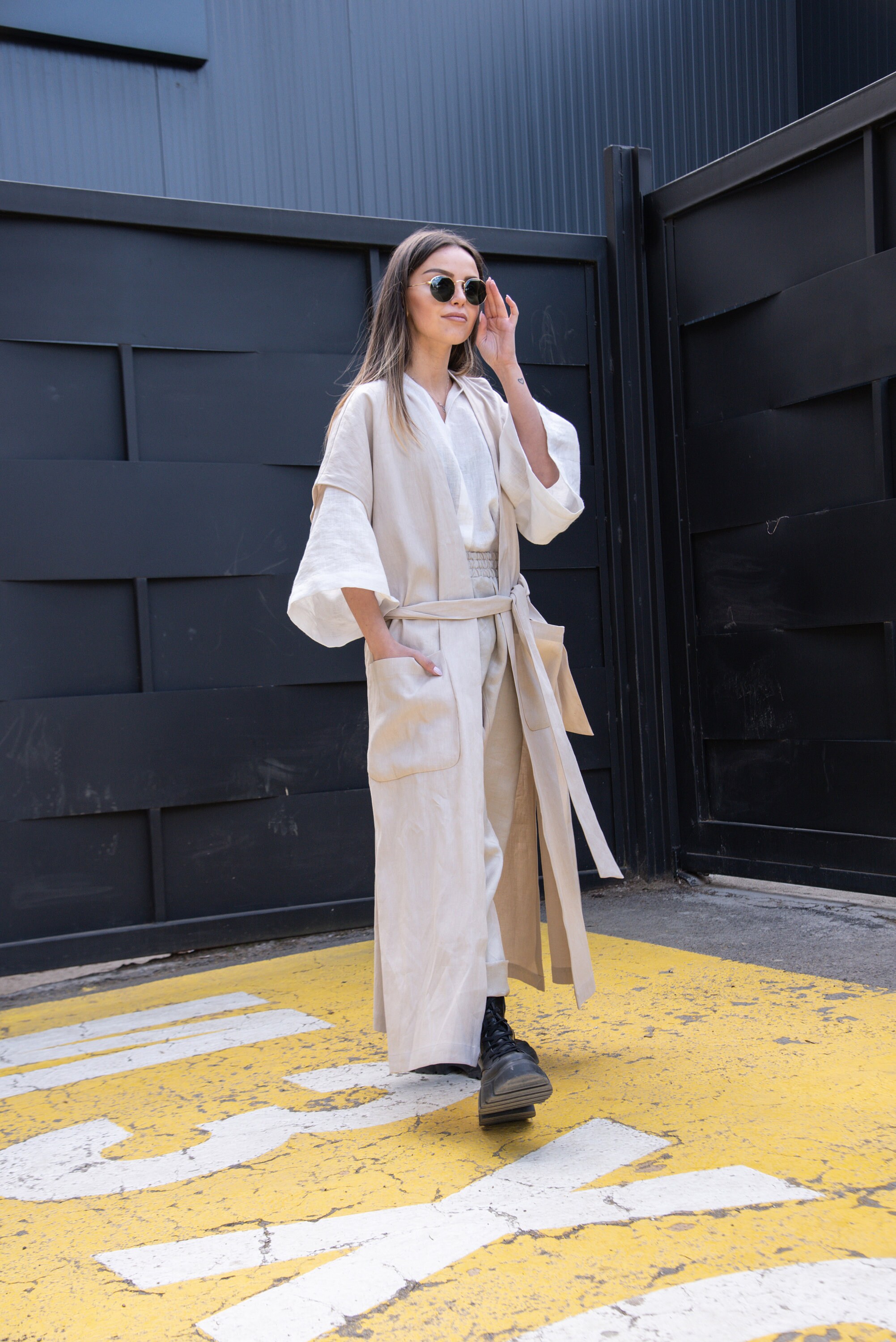 Handmade Linen Vest/Linen Vest With Pockets/Linen Kimono | Etsy