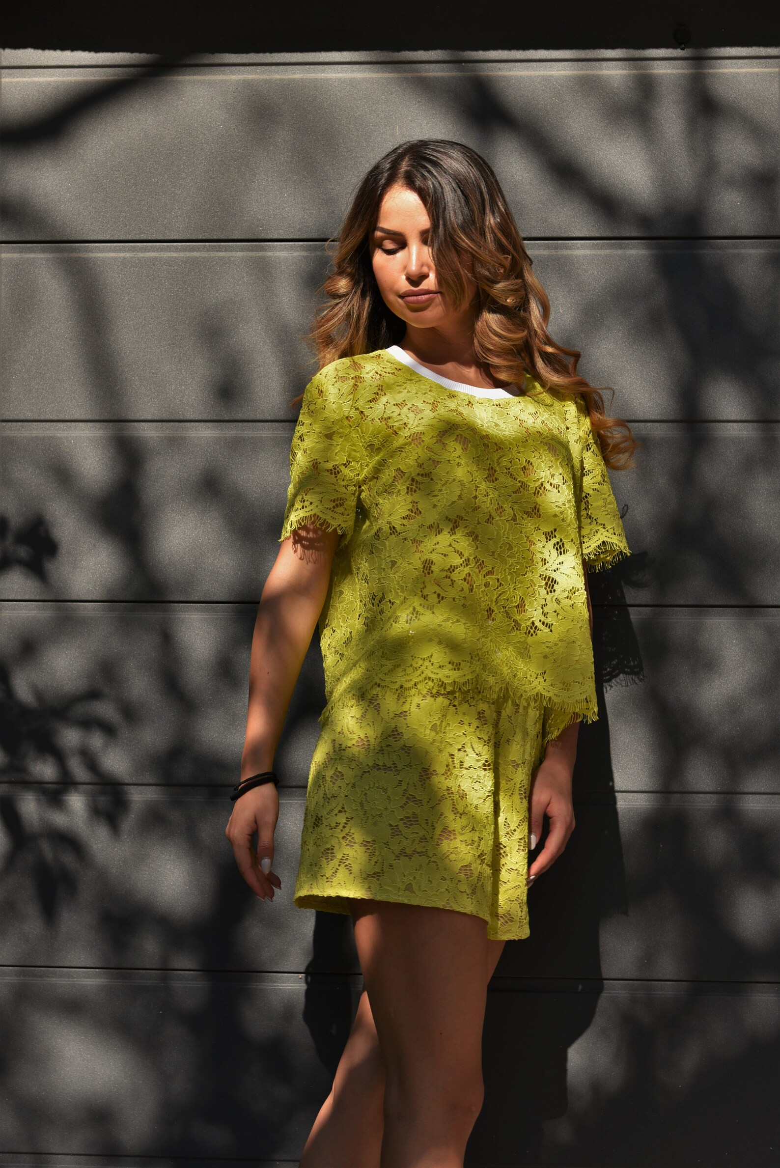 Women's Two Piece Set/yellow Suit/two Piece Outfit/lace - Etsy