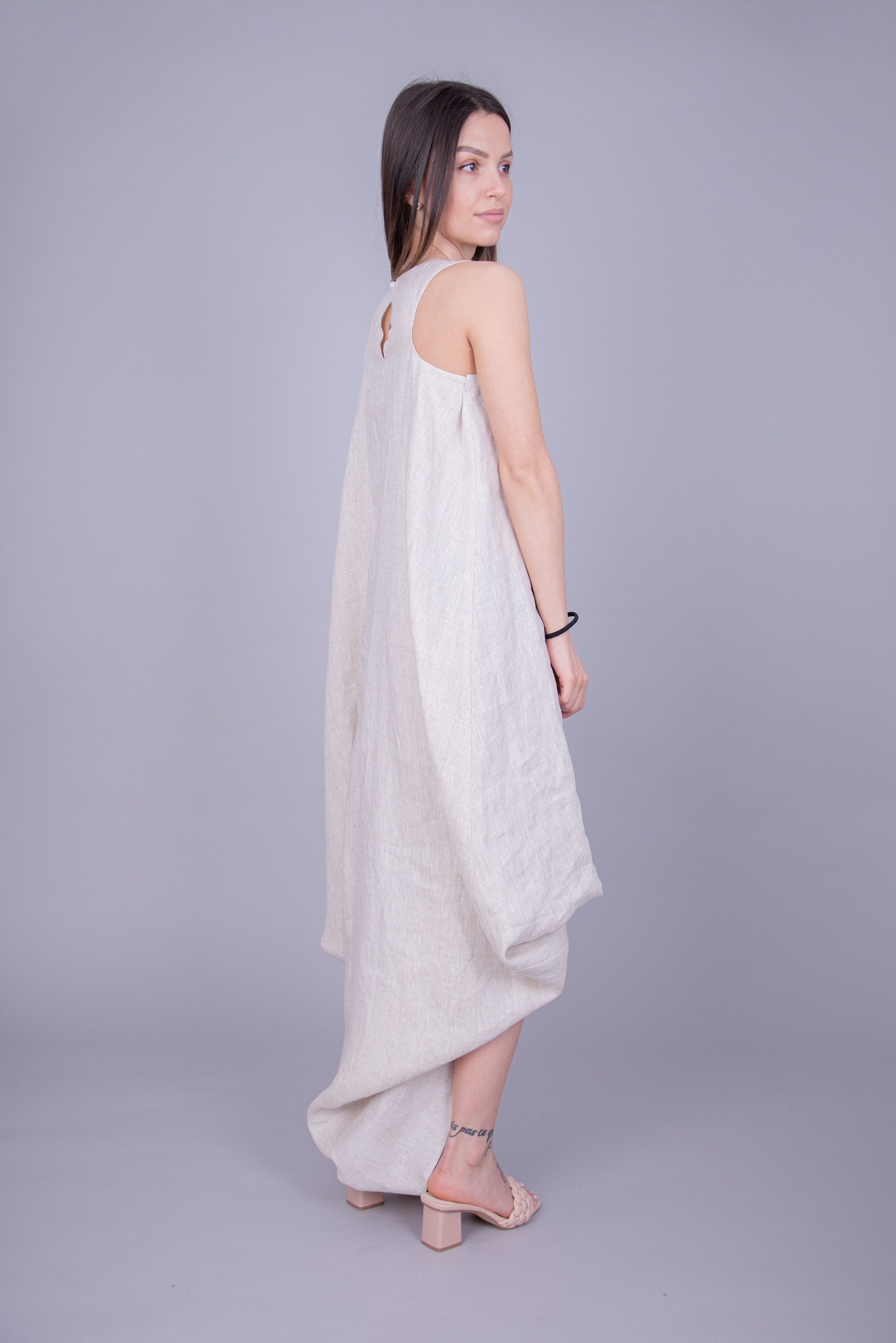 Linen Convertible Dress/Flax Clothing/Flax Dress/Kaftan Maxi | Etsy