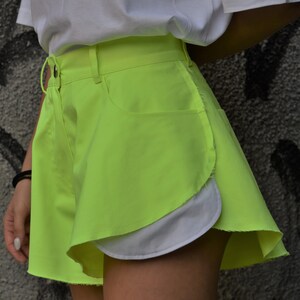 High Waisted Shorts/cotton Shorts/asymmetric Shorts/mini Streetwear ...