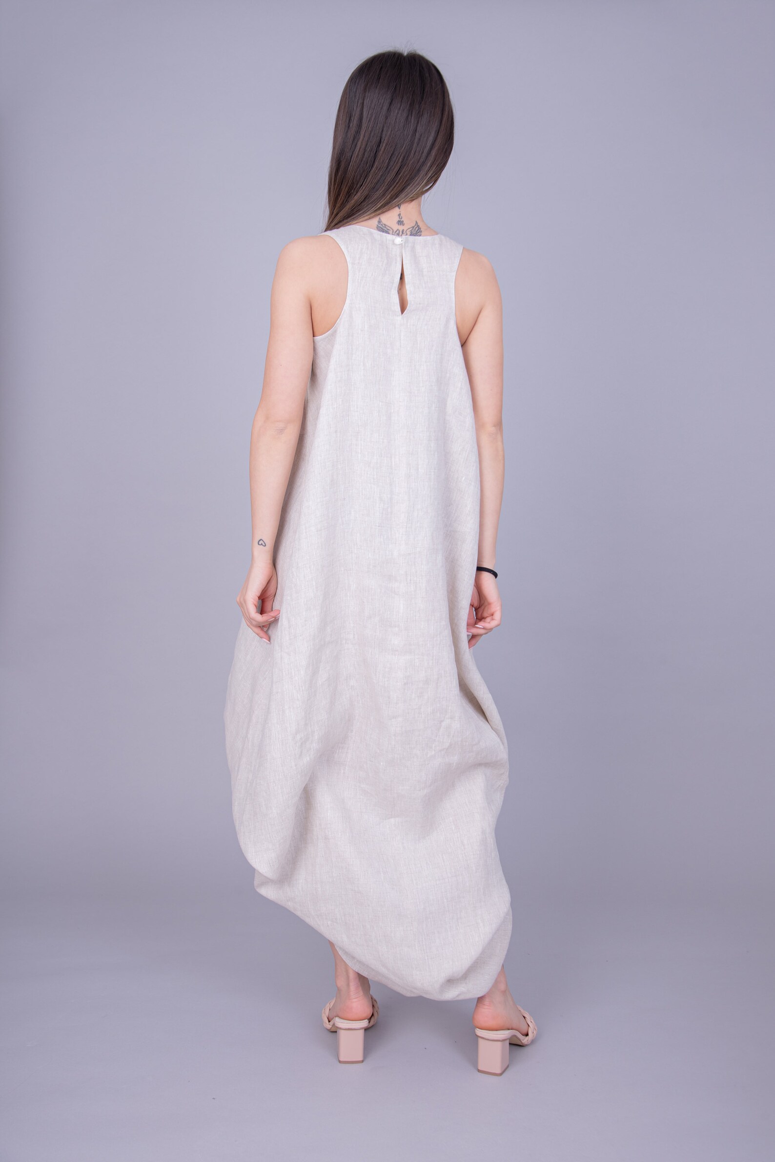 Linen Convertible Dress/Flax Clothing/Flax Dress/Kaftan Maxi | Etsy