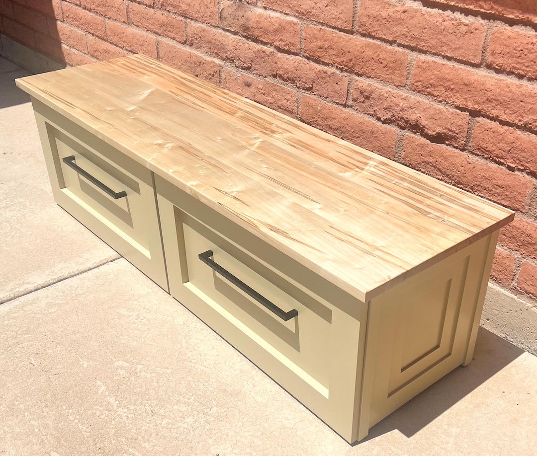 Entryway Bench With Storage Drawers: Shaker Style - Etsy