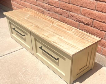 Shaker Style Mudroom Entryway Bench With Front Drawers and Storage - Etsy