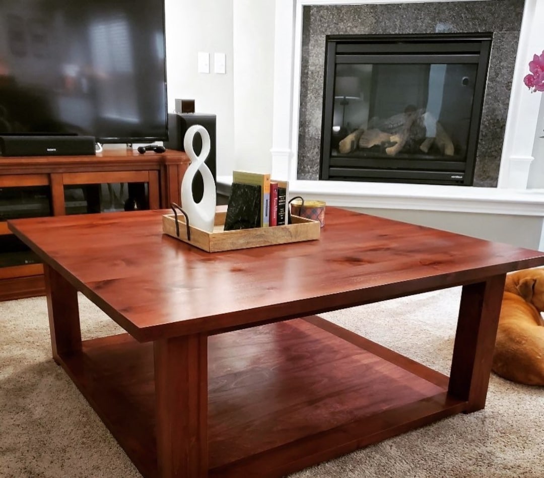 Large Solid Wood Coffee Table - Etsy
