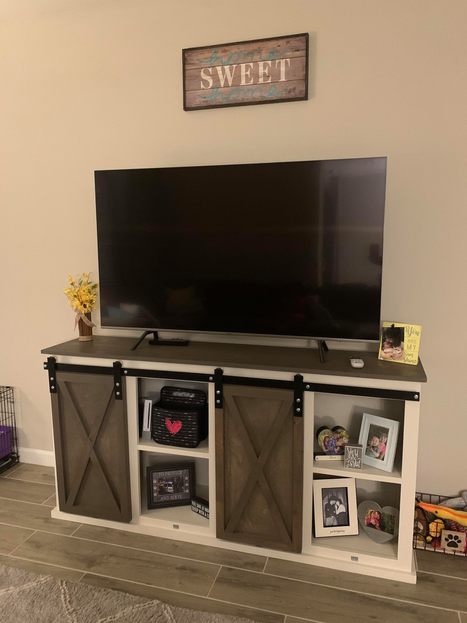 Built to Order Custom Barn Door Media Console Entertainment - Etsy