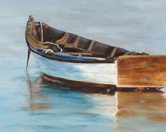 Row Boat Painting - Etsy