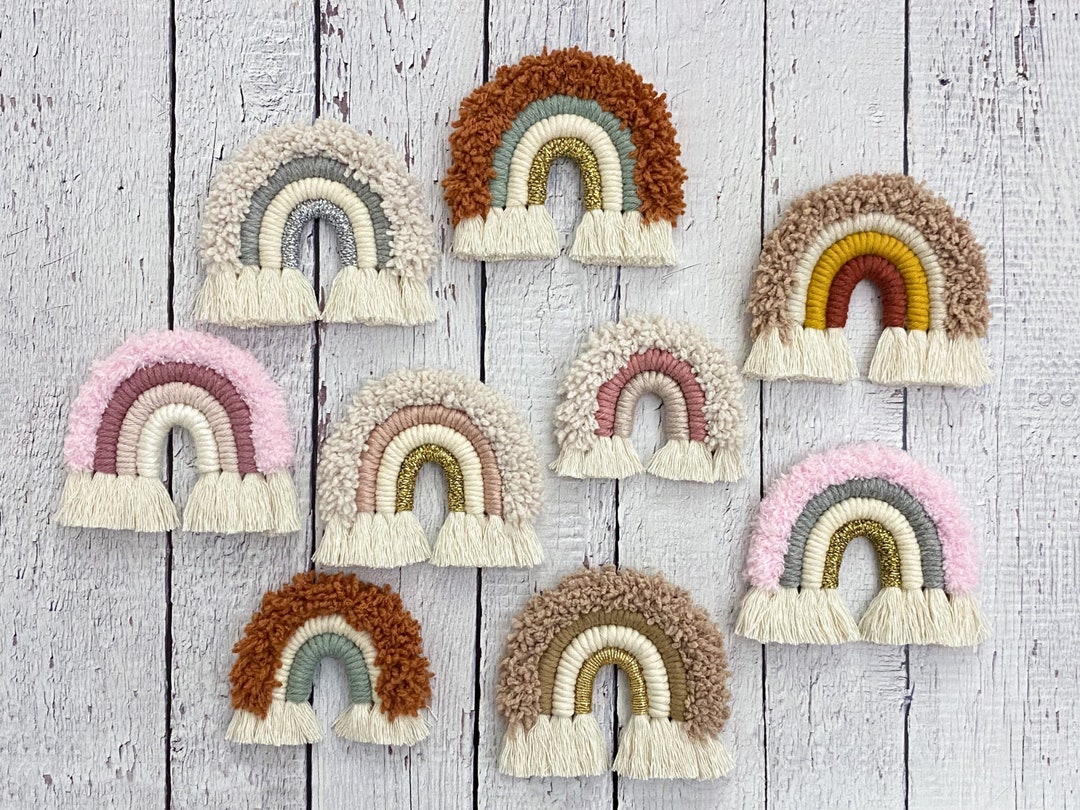 Macrame Rainbow Keychain Favors Baby Shower Magnet Favors - Etsy