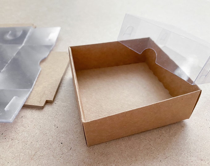 Cardboard Transparent Boxes With Lids - 3.5''X4.7''X1.2'' İnch Sizes ...
