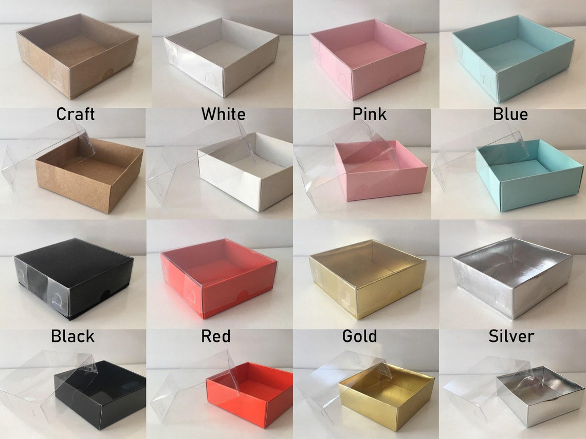 10 Pcs Favors and Gifts Boxes, Acetate Favors Box, Engagement Gift Box ...