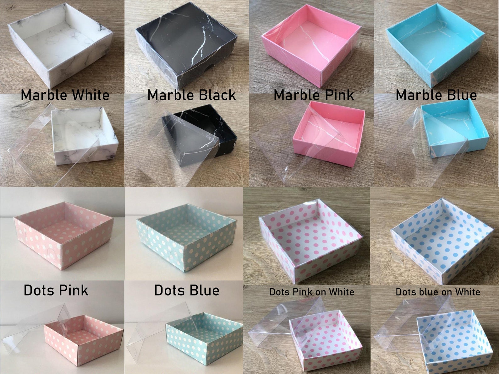 10 Pcs Favors and Gifts Boxes, Acetate Favors Box, Engagement Gift Box ...