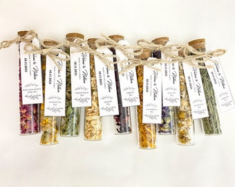 Personalized Tea Favors for Wedding Guests, Bulk Gifts, Rustic Herbal ...