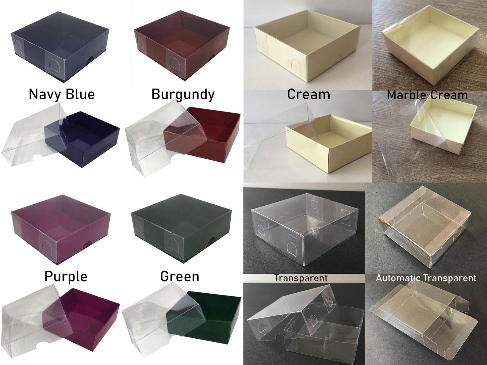 10 Pcs Favors and Gifts Boxes, Acetate Favors Box, Engagement Gift Box ...