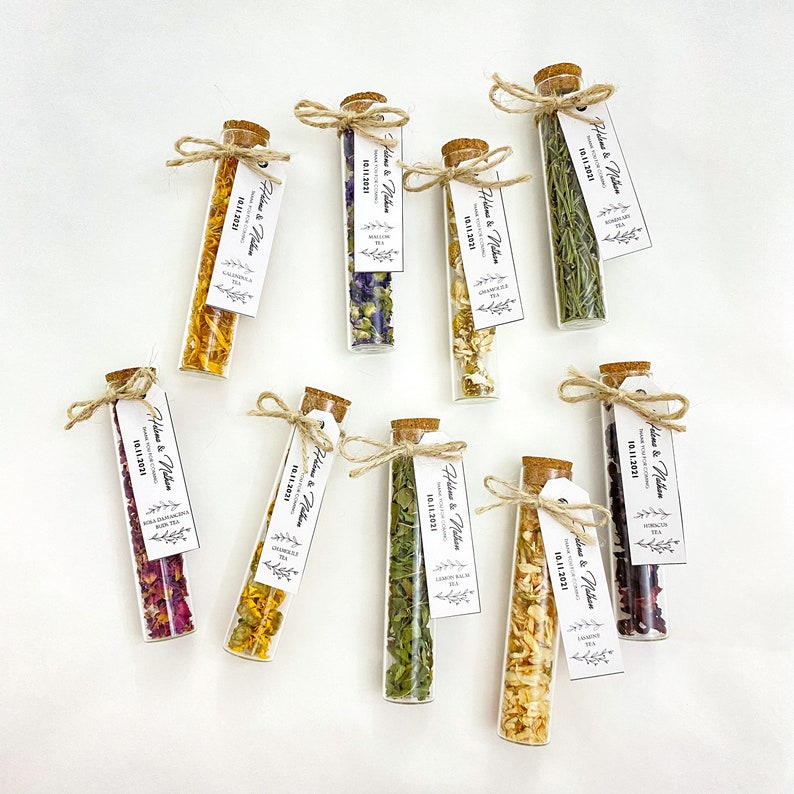 Personalized Tea Favors for Wedding Guests Bulk Gifts Rustic - Etsy