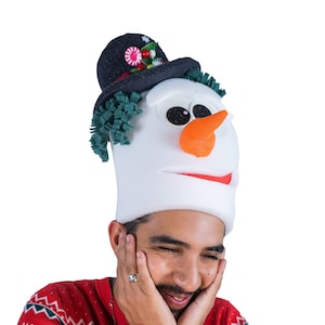 Foam Party Hats Snowman Head Hat - Holiday Decor Hat - Snowman Decor ...