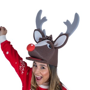 Foam Party Hats Rudolph the Reindeer Hat - Deer Costume Hat - Christmas ...
