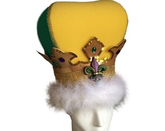 Mardi Gras 3 Colors Jester Hat Carnival Costume Hat Mardi | Etsy
