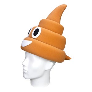 Foam Party Hats Poop Emoji Hat - Bathroom Art Hat - Bathroom Deco Hat ...