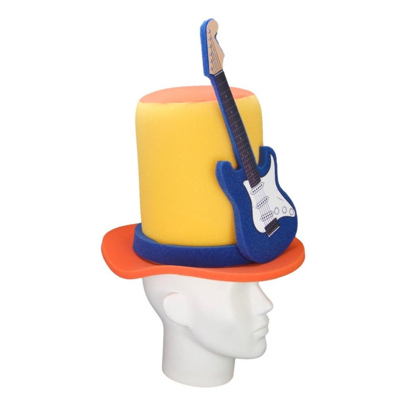 Foam Party Hats Guitar Top Hat - Guitar Party Hat - Music Party Hat ...