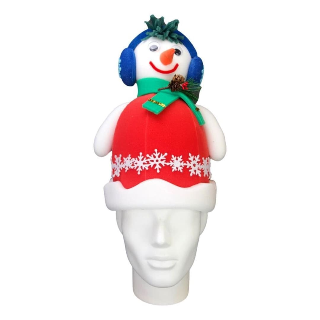 Foam Party Hats Happy Snowman Hat - Snowman Party Hat - Christmas ...