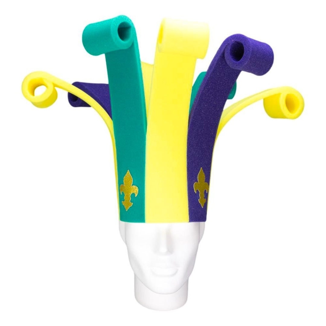 Mardi Gras Jester Rollers Hat - Carnival Costume Hat - Mardi Gras ...