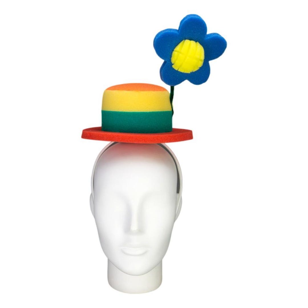 Foam Party Hats Clown Mini Hat - Clown Hat - Stripes Hat - Colorful Hat ...