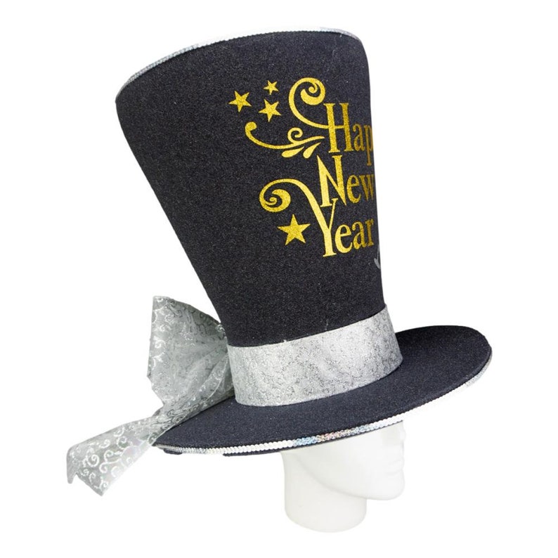 Happy New Year Top Hat Crazy Hat Day New Year Goals Hat - Etsy