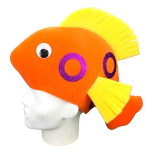 Foam Party Hats Fish With Circles Hat - Nautical Deco Fish - Beach ...