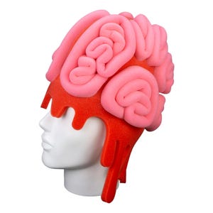 Foam Party Hats Brain With Blood Hat - Halloween Anatomy Party Hat ...
