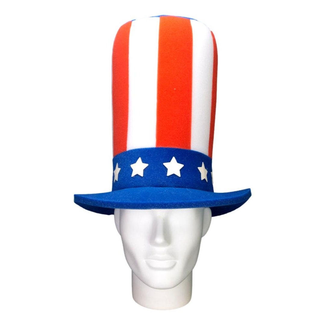 Foam Party Hats: Women Patriotic USA American Flag Floppy Hat Bonnet ...