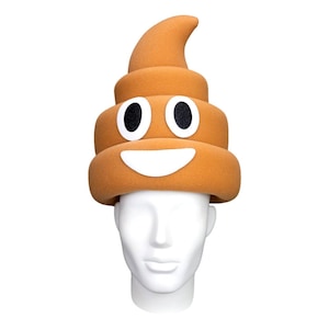 Foam Party Hats Poop Emoji Hat - Bathroom Art Hat - Bathroom Deco Hat ...