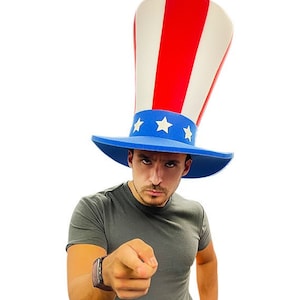 Foam Party Hats: Funny Silly Mens Patriotic Uncle Sam USA American Flag ...