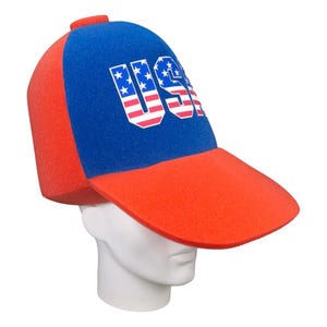 Foam Party Hats Patriotic Giant Baseball Hat - 4th of July Hat ...