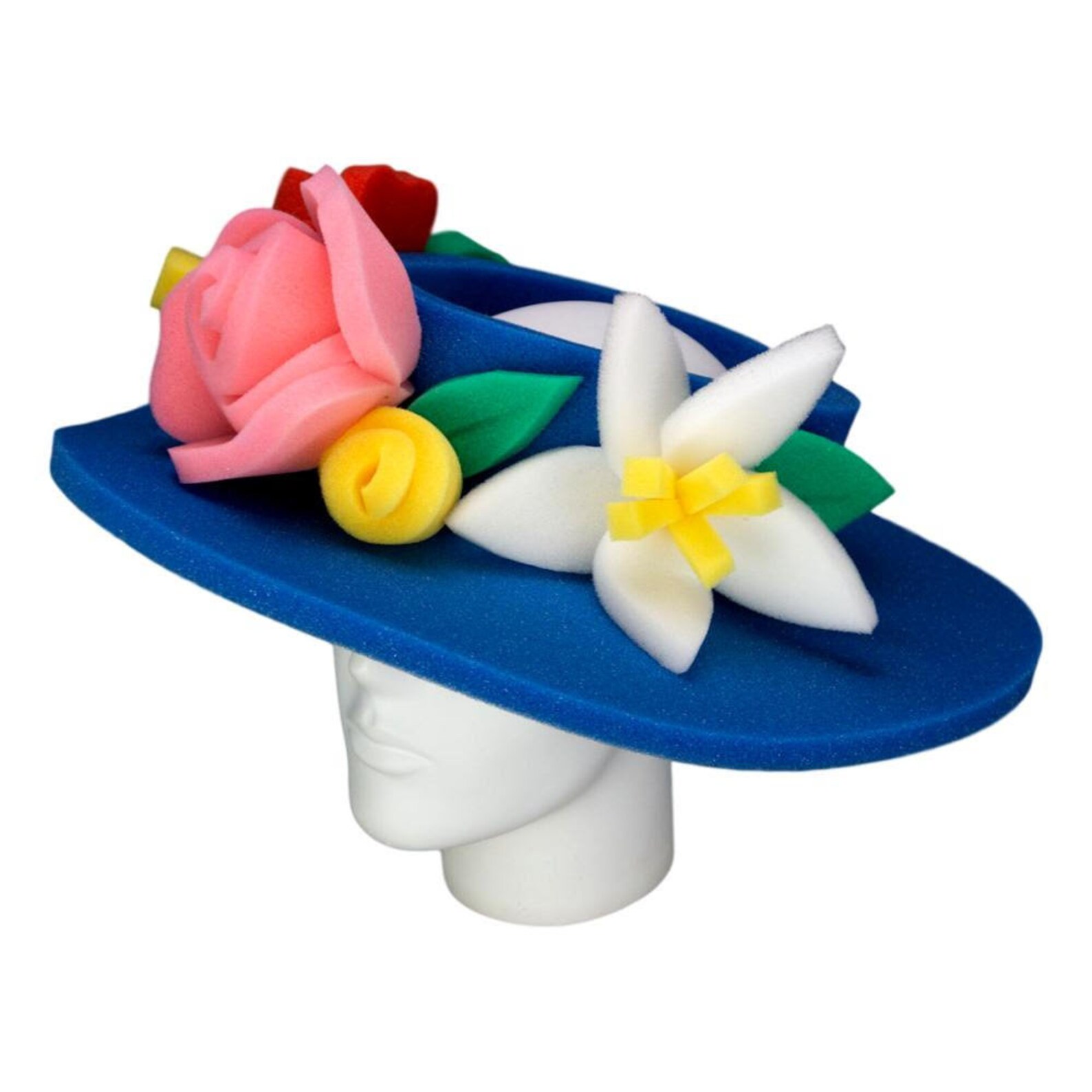 Foam Party Hats Varied Flowers Wide Brim Hat Flower Hats for - Etsy