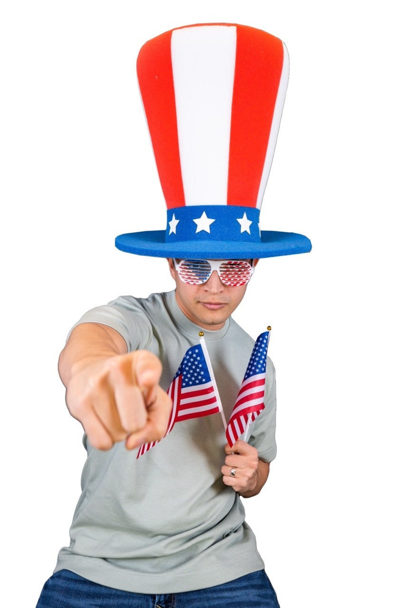 Foam Party Hats: Funny Silly Mens Patriotic Uncle Sam USA - Etsy