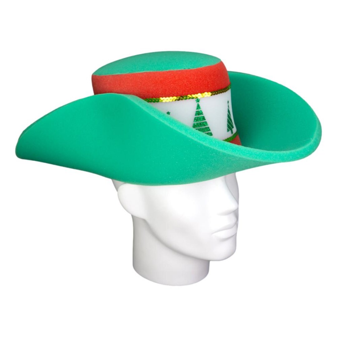 Foam Party Hats Christmas Cowboy Hat - Christmas Eve Cowboy - Holiday ...