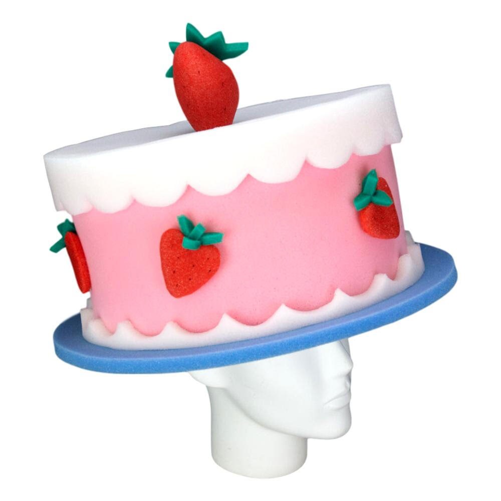 Foam Party Hats Strawberry Cake Hat Happy Birthday Cake Hats | Etsy
